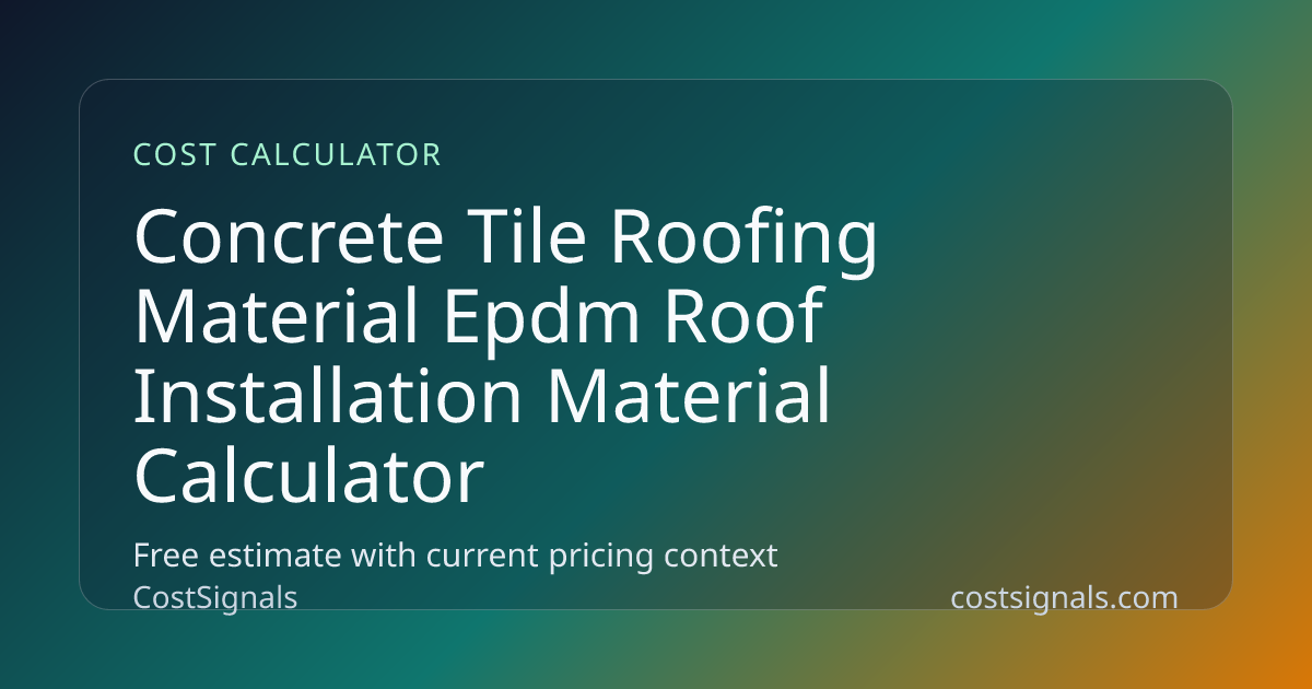 Rubber Roof Cost Calculator