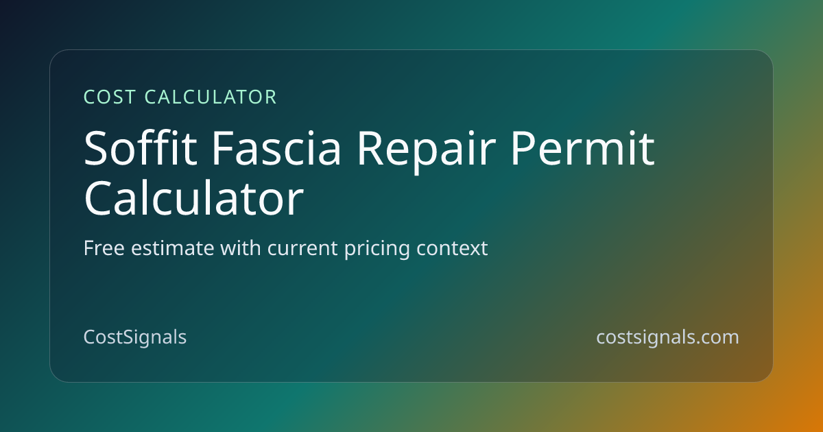 Soffit And Fascia Cost Calculator