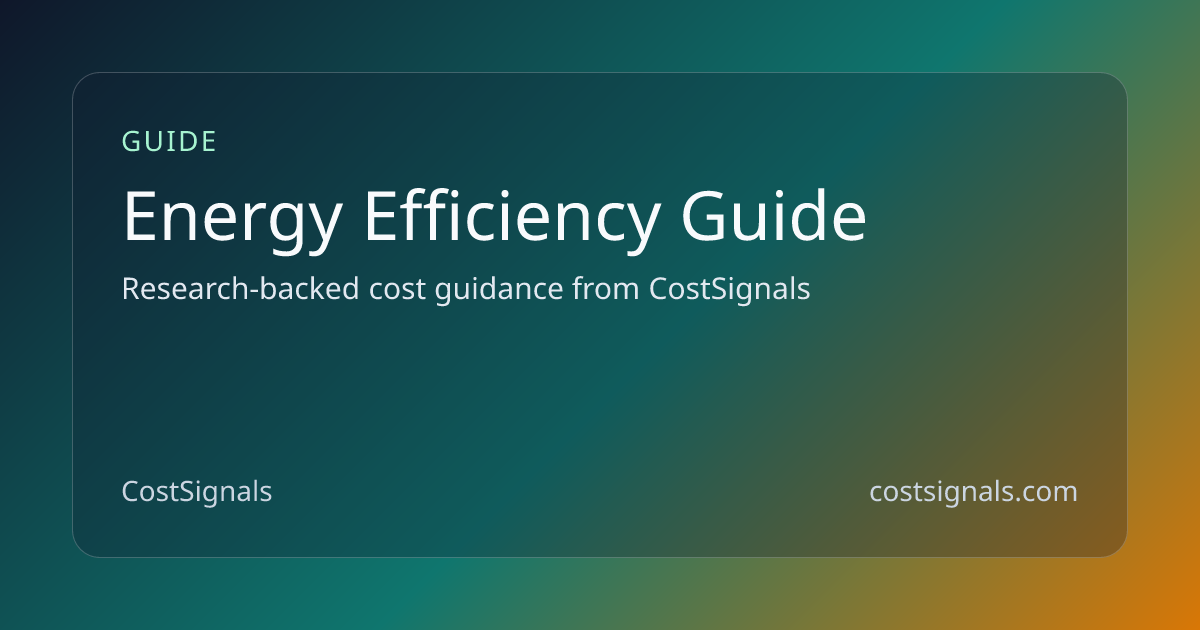 Home Energy Efficiency Guide 2026 | CostSignals | CostSignals