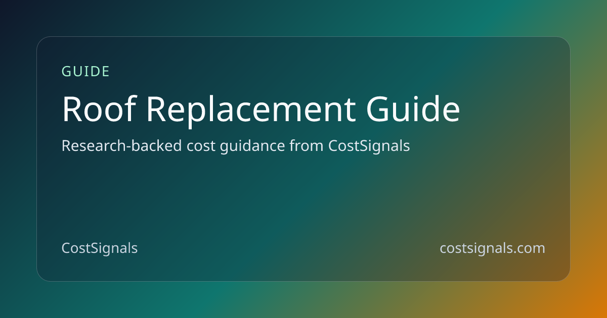 Roof Replacement Guide 2026: Costs, Materials, Timeline & Tips ...
